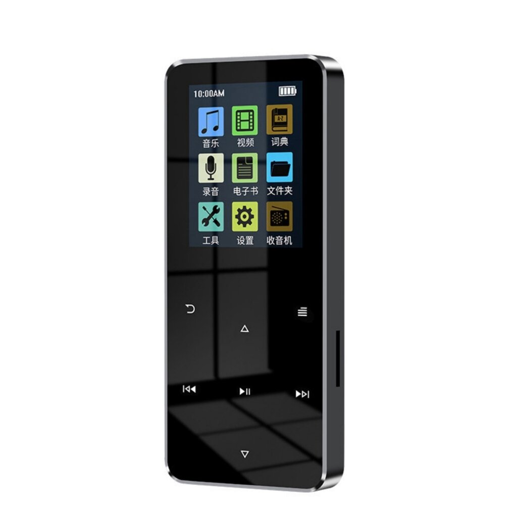 Металлический сенсорный mp3 walkman с памятью 80g и FM-радио-черный