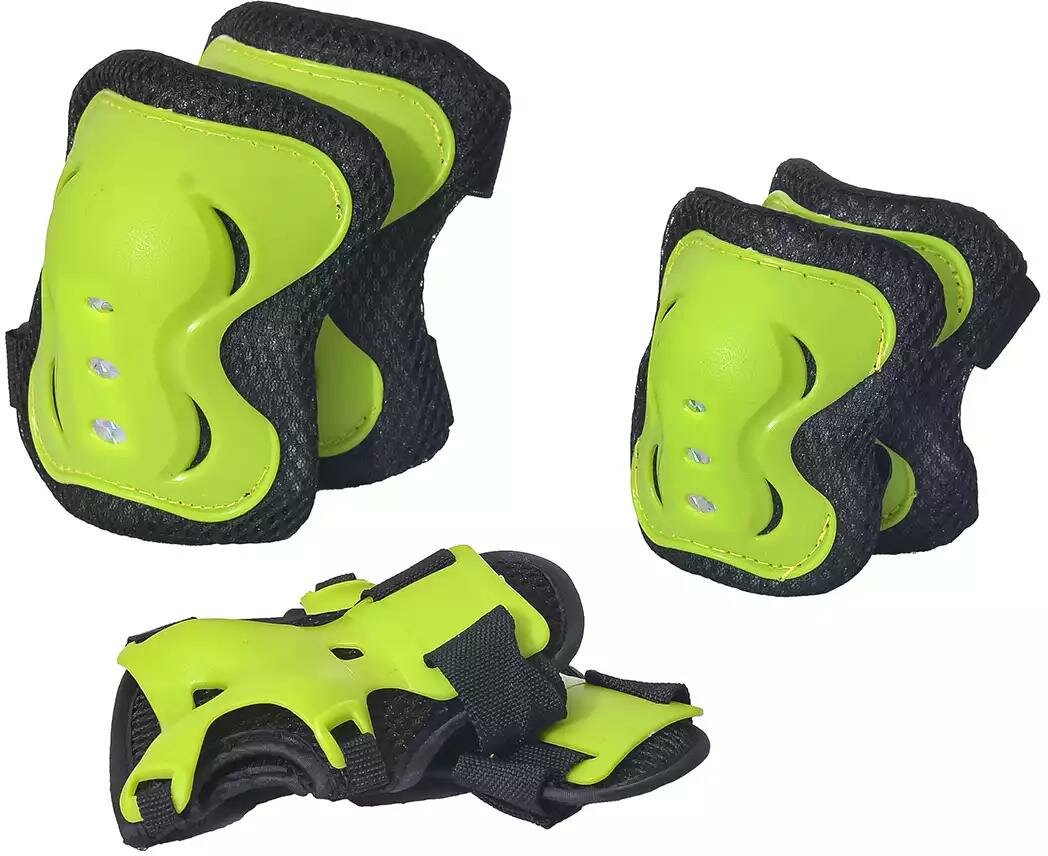 Комплект защиты RUSH ACTION детский, размер S, цвет черно-зеленый