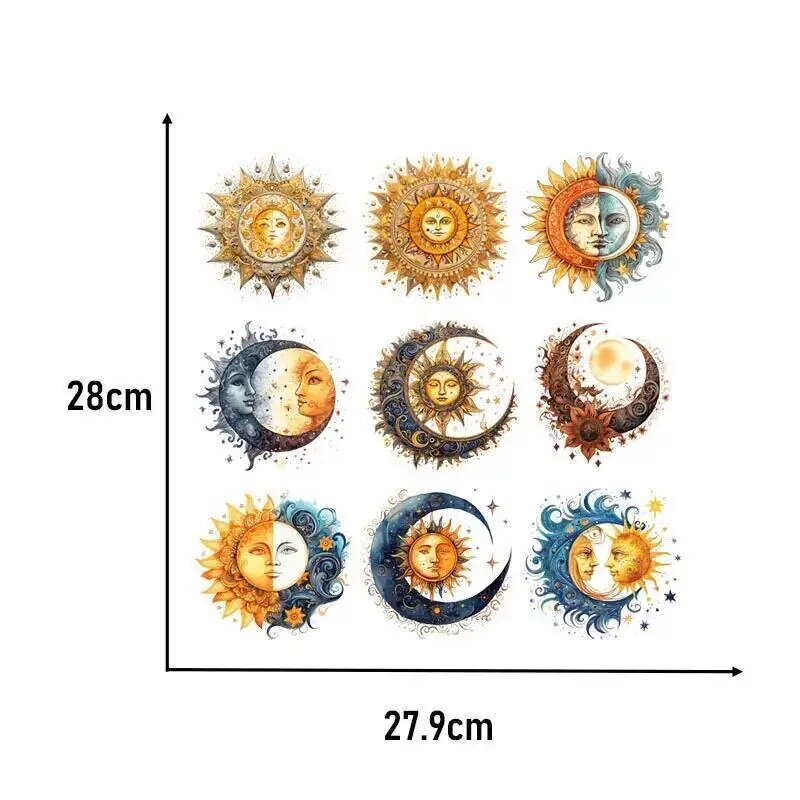 Термонаклейка Солнца и Луны DTF QM00237