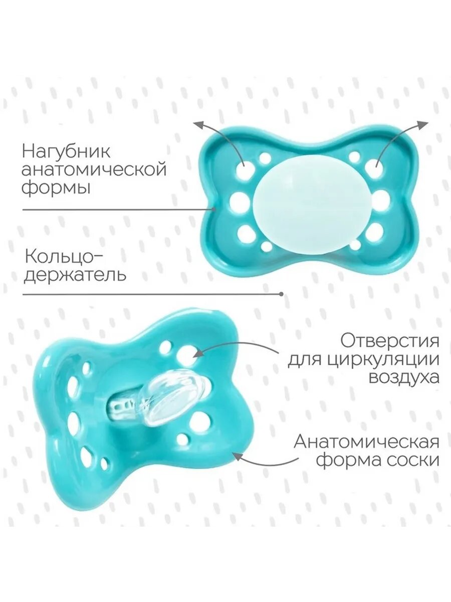 Безопасная силиконовая пустышка для малышей