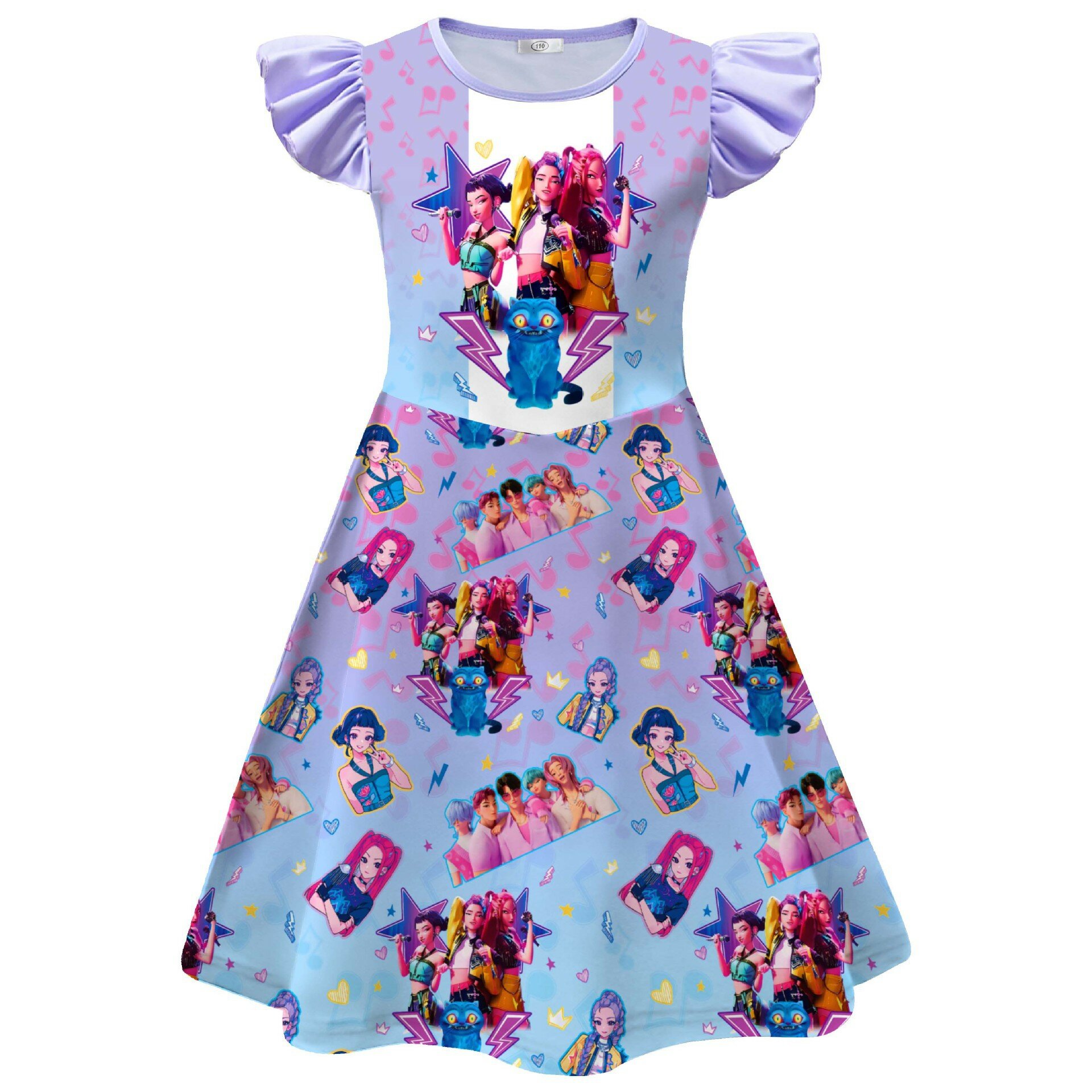 Платье-юбка для девочек KPop «Охотники на демонов», костюм для косплея, нарядное платье, пижама, одежда для сна