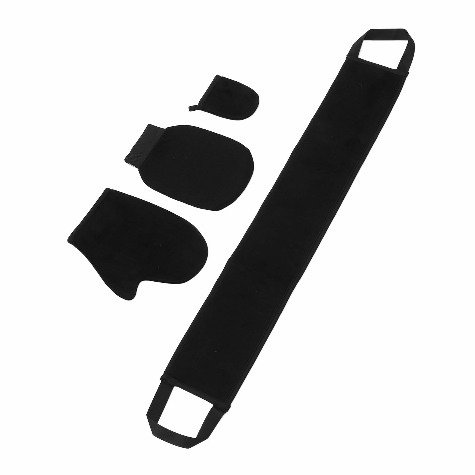 Набор аппликаторов для автозагара из 4-х предметов с эластичными манжетами, черный, идеален для домашнего и пляжного использования