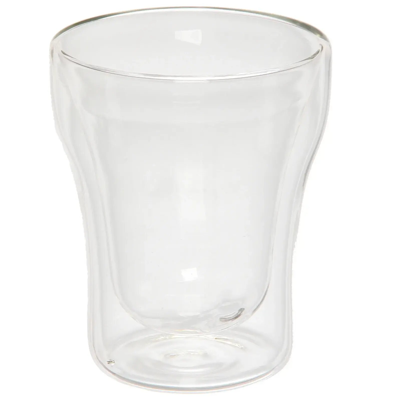 Стакан стеклянный с двойными стенками 200мл, прозрачный, 8*10см, удобный