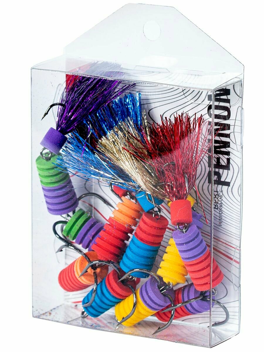 Приманки джиговая LUCKY JOHN PENNON SLOTWORM MIX3 5шт.