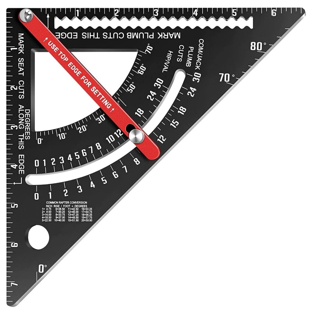 7-дюймовая регулируемая алюминиевая треугольная линейка для рисования-7-дюймовая дюймовая линейка