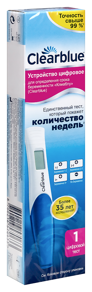 Тест цифровое для определения беременности и срока clearblue