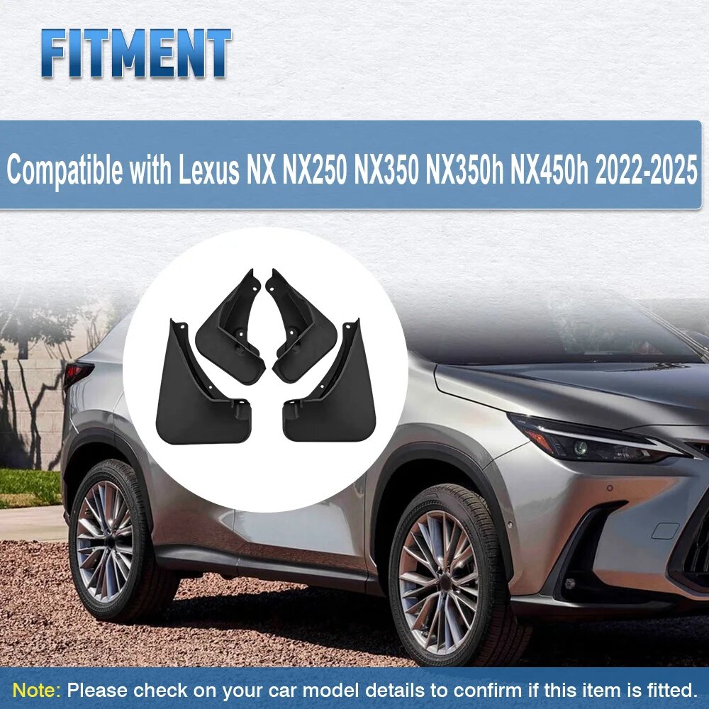 4 шт. для Lexus NX NX250 NX350 NX350h NX450h 2022 2023 2024 2025 автомобильные брызговики на крыло брызговики автоаксессуары