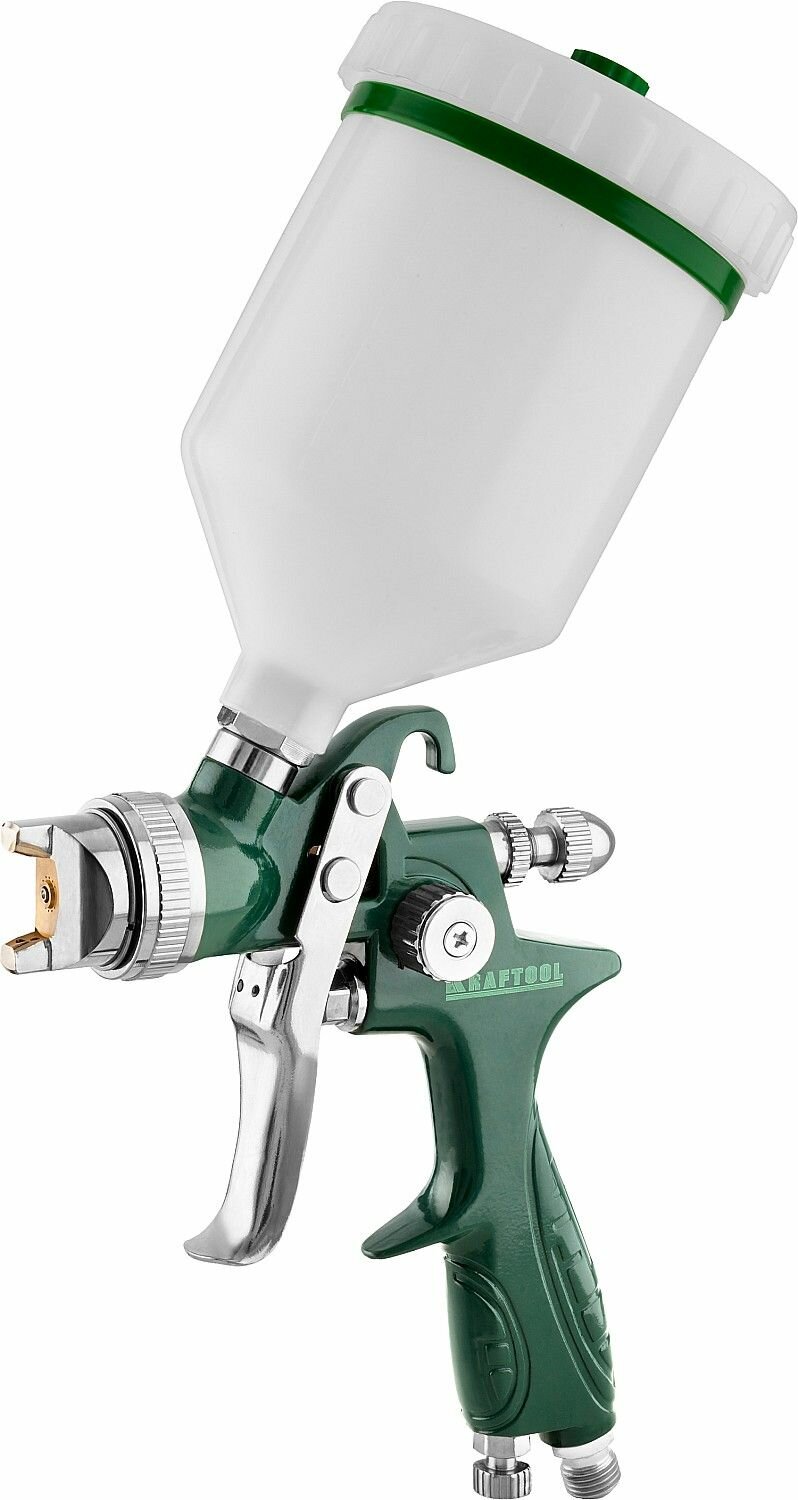 KRAFTOOL AirKraft, HVLP, 1.4 мм, пневматический краскопульт с верхним бачком (06522-1.4) 06522-1.4