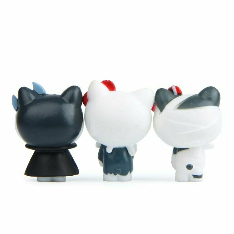 6шт аниме фигурки Хэллоуин хэллоу китти игрушки для детей подарочный набор / Hello Kitty-