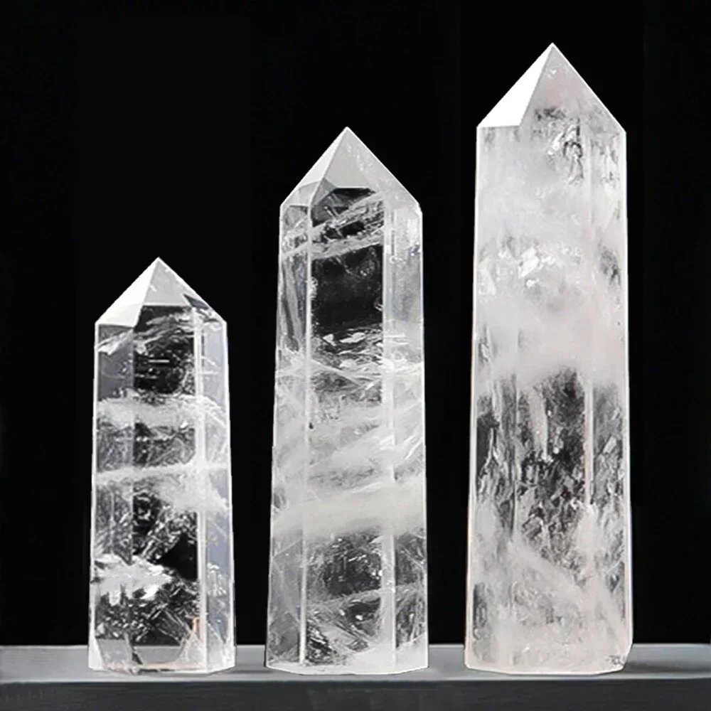 Тигровый глаз, кристаллы, АierCrystal 1pc Size 40-50mm, White Crystal
