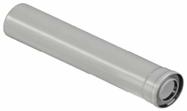 Элемент дымохода Rommer DN 60/100 конденсац. удлинитель 1000мм папа/мама PP-FE