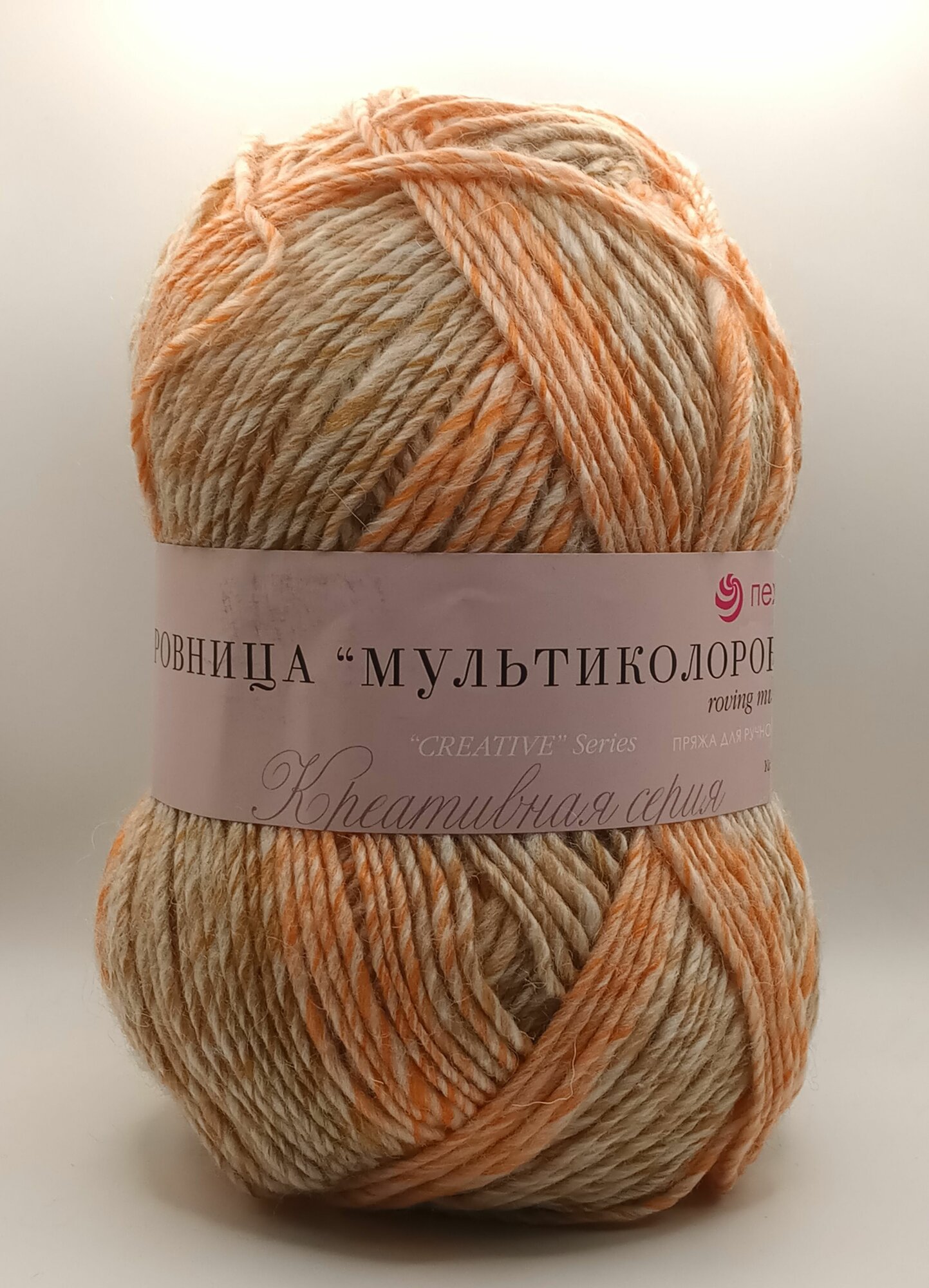 Пряжа Пехорка Ровница Мультиколоровая 79 (5 мотков, 200г/400м) календула