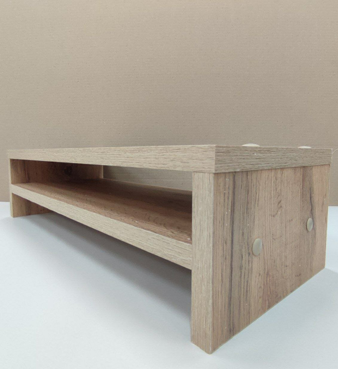 Подставка под монитор двухэтажная, полка на рабочий стол, макс. нагрузка - 50 кг, цвет: дуб вотан