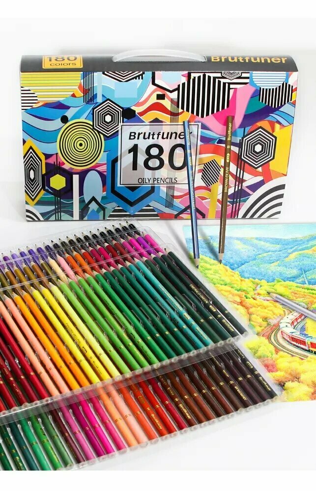 Набор карандашей, вид карандаша: Цветной, 180 шт.