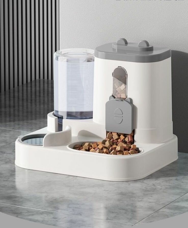 Автоматическая кормушка для домашних животных, автоматическая поилка для кошек и собак1600ml+800ml