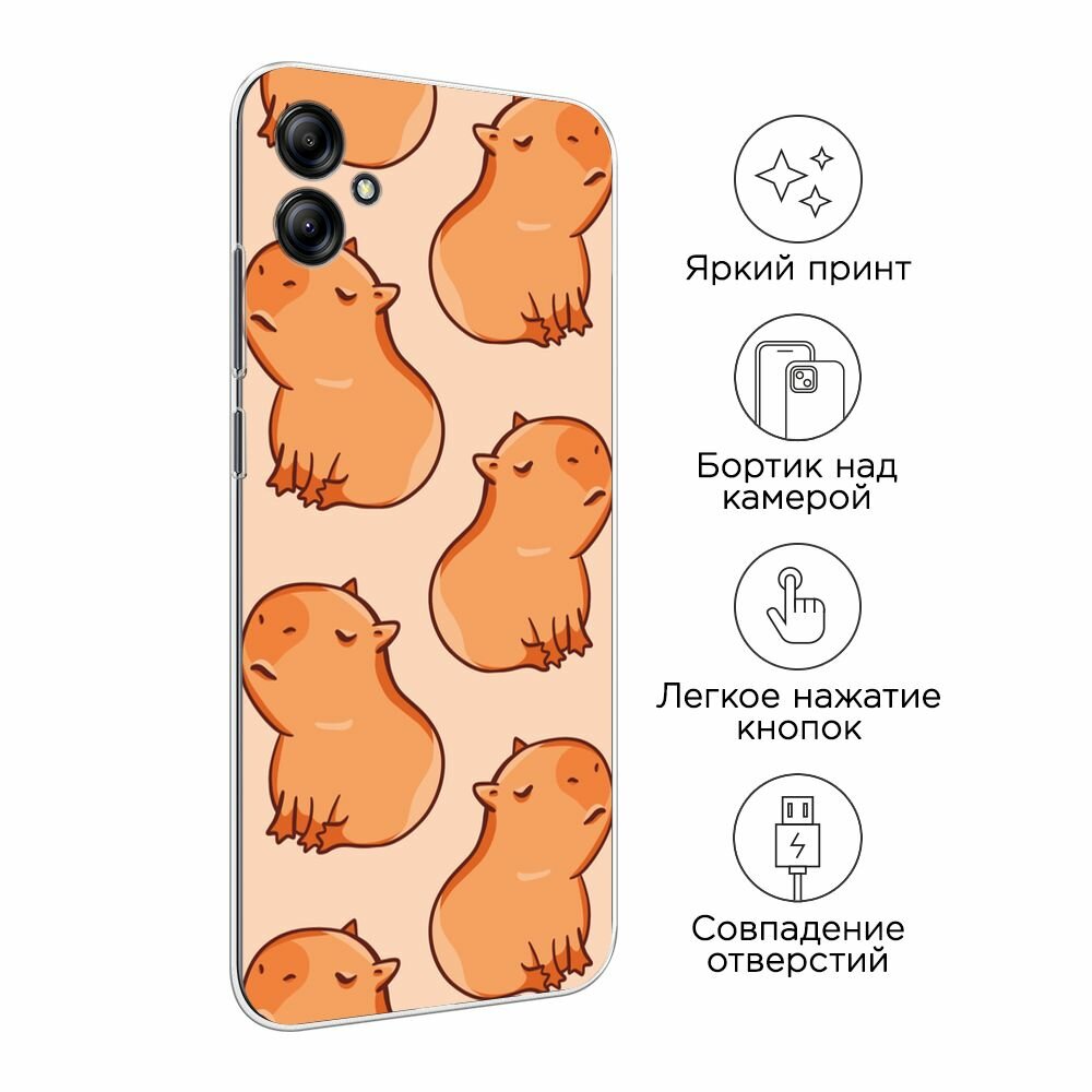 Чехол на Samsung Galaxy A04e / Самсунг A04e с принтом "Спокойные капибары" — фото 1