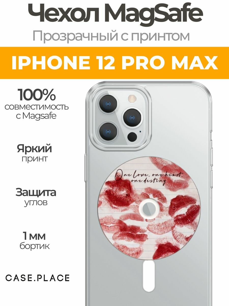 Чехол на Apple iPhone 12 Pro Max (Айфон 12 Про Макс) MagSafe с магнитом "Love disk"
