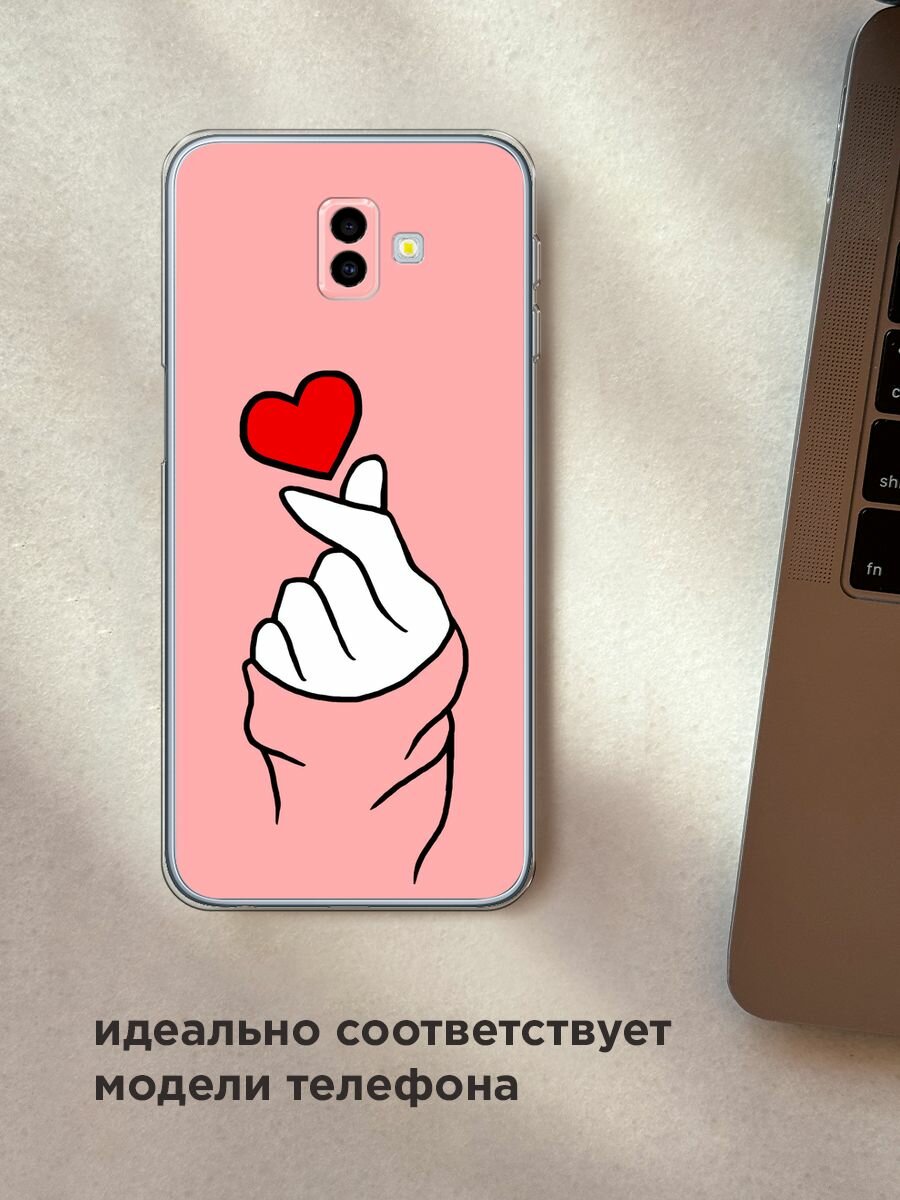 Чехол на Samsung Galaxy J6 + / Самсунг Галакси J6 Плюс 2018 с принтом "Милое сердечко" — фото 1