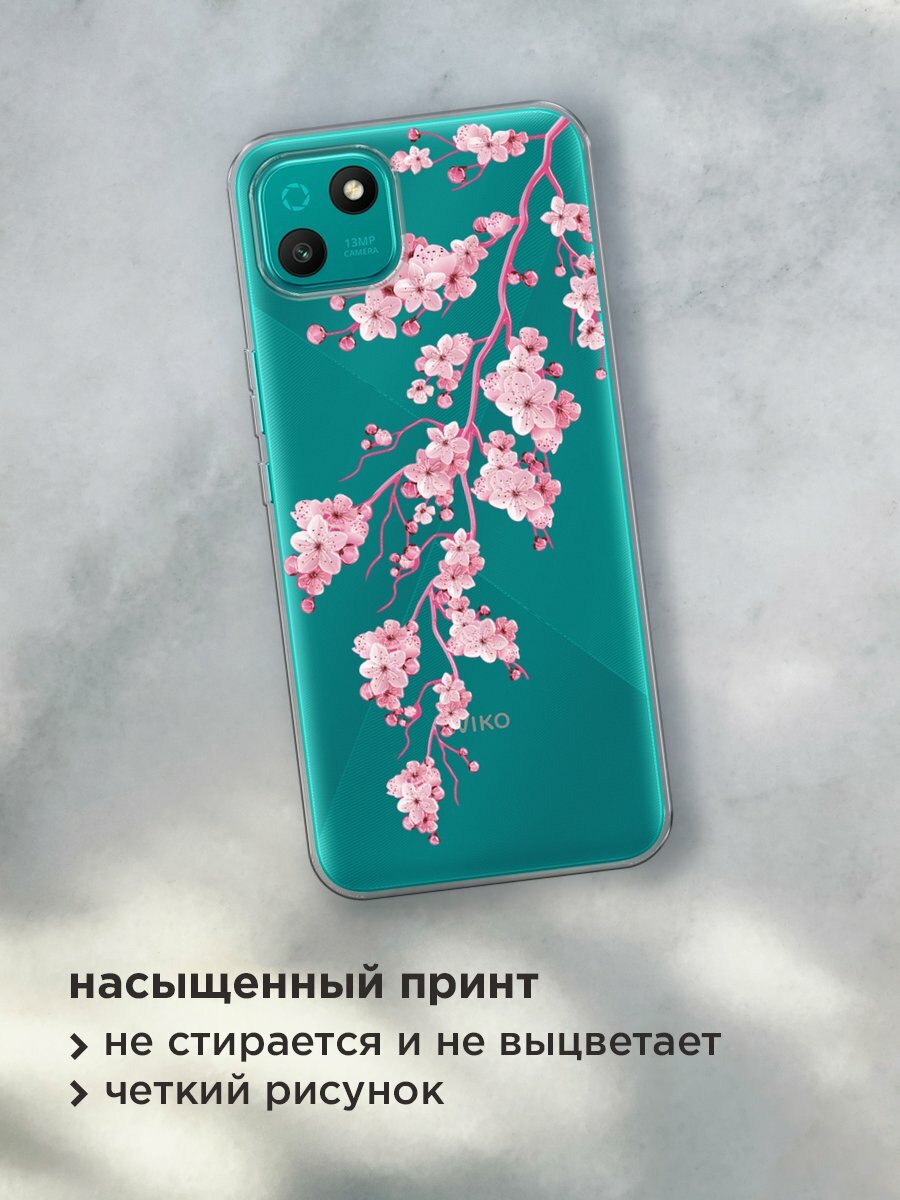 Чехол на Wiko T10 / Вико Т10 с принтом "Ветка сакуры 2" — фото 1