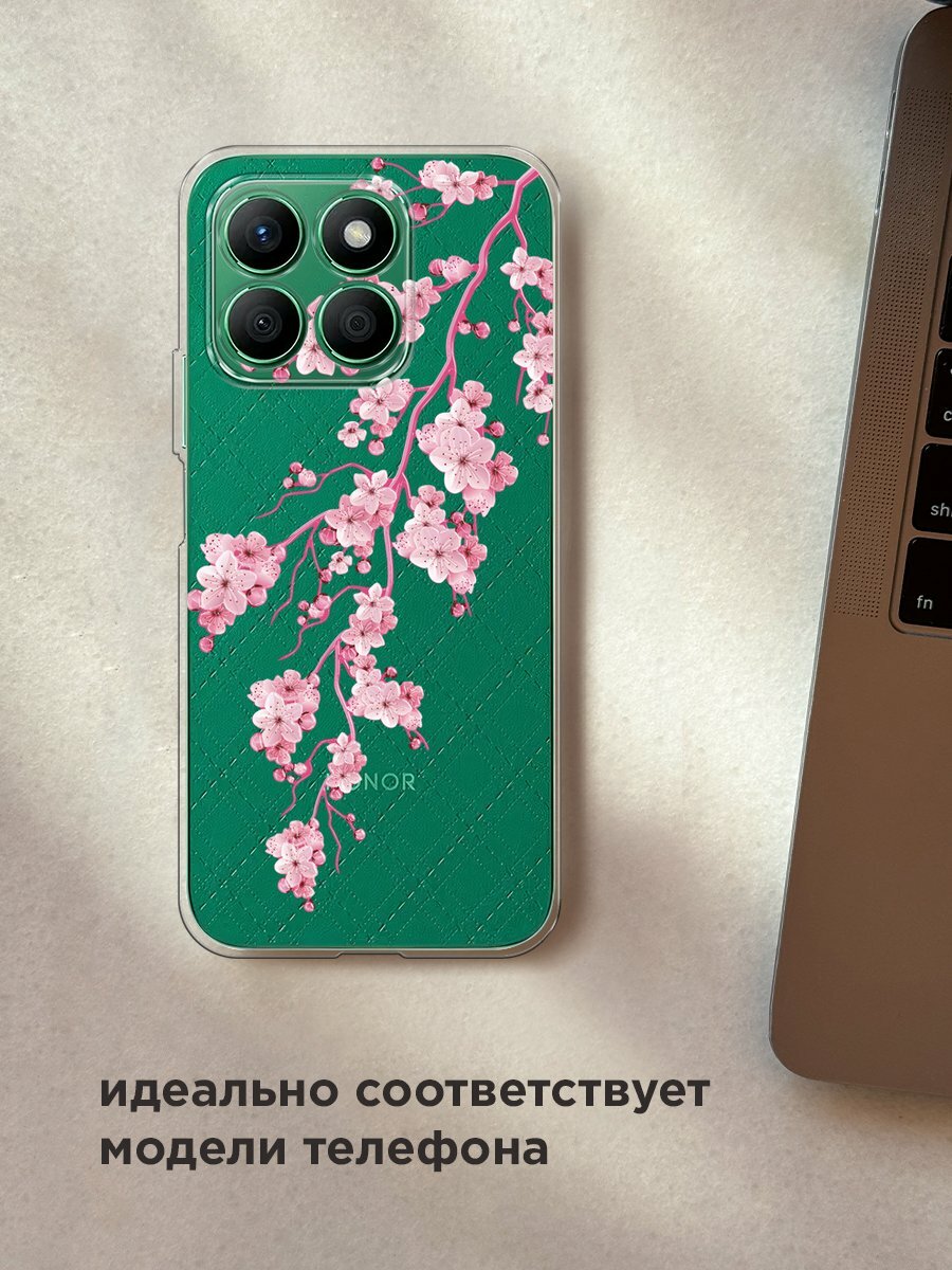 Чехол на Honor X8B / Хонор X8B с принтом "Ветка сакуры 2" — фото 1