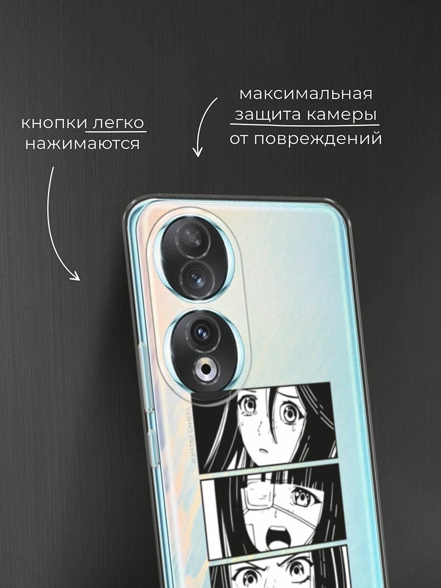 Чехол на Honor 90 / Хонор 90 с принтом "Tokyo girls", прозрачный — фото 1