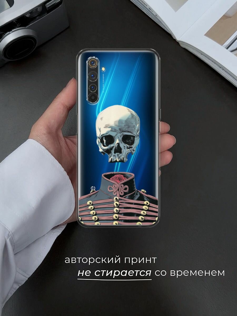 Чехол на Realme 6 Pro / Реалми 6 Про с принтом "Гусар", прозрачный — фото 1