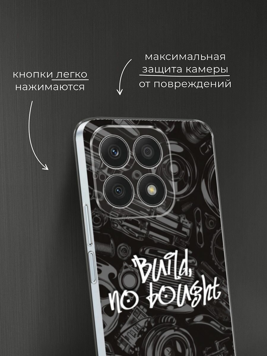 Силиконовый чехол на Honor X8A / Хонор X8A с принтом "Build no bought" — фото 1