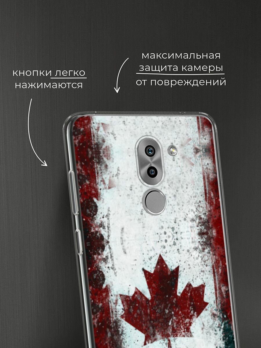 Силиконовый чехол на Honor 6X / Хонор 6Х с принтом "Канада" — фото 1