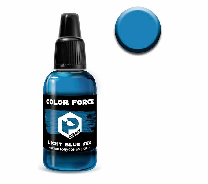 Краска для моделей Color force, водный акрил, Светло голубой морской (Light blue sea), матовая, 18 мл