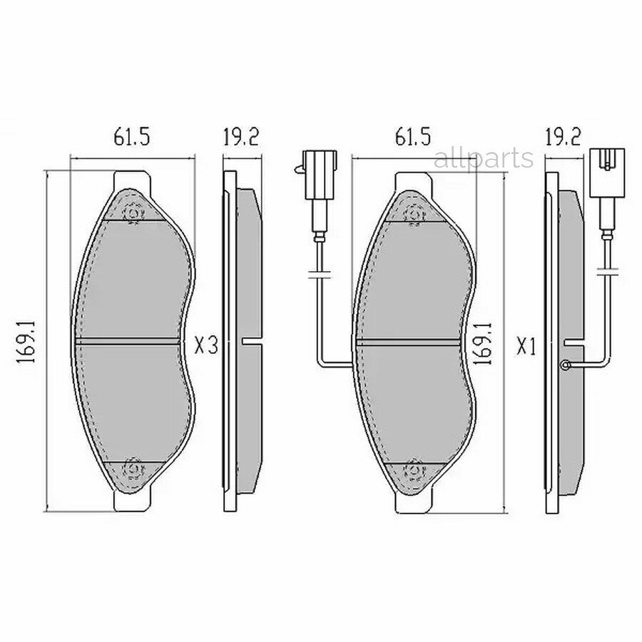 FREMAX FBP1476 колодки дисковые передние!\ Citroen Jumper, Fiat Ducato, Peugeot Boxer 2.2HDi 06>