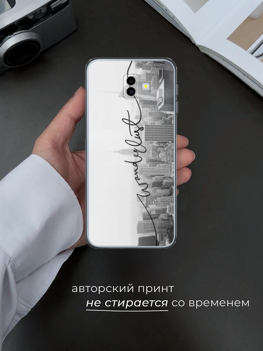 Чехол на Samsung Galaxy J6 + / Самсунг Галакси J6 Плюс 2018 с принтом "Черно город" — фото 1