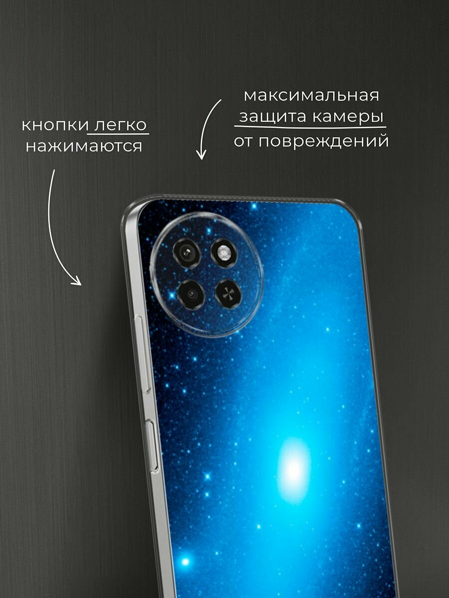 Силиконовый чехол на Itel S23 / Ител S23 с принтом "Космос 1" — фото 1