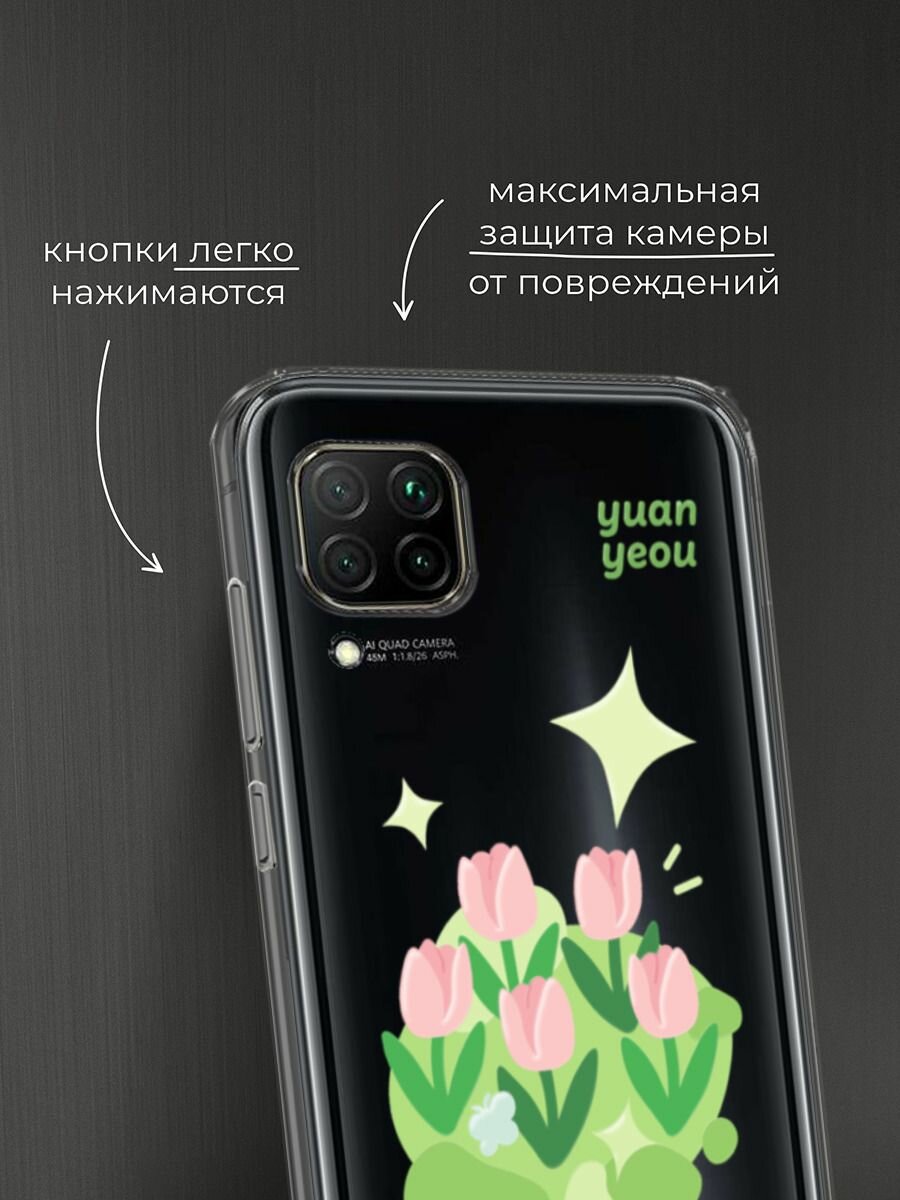 Чехол на Хонор 30S/Хуавей P40 Lite 5G/Нова 7 SE с принтом "Protect nature" — фото 1