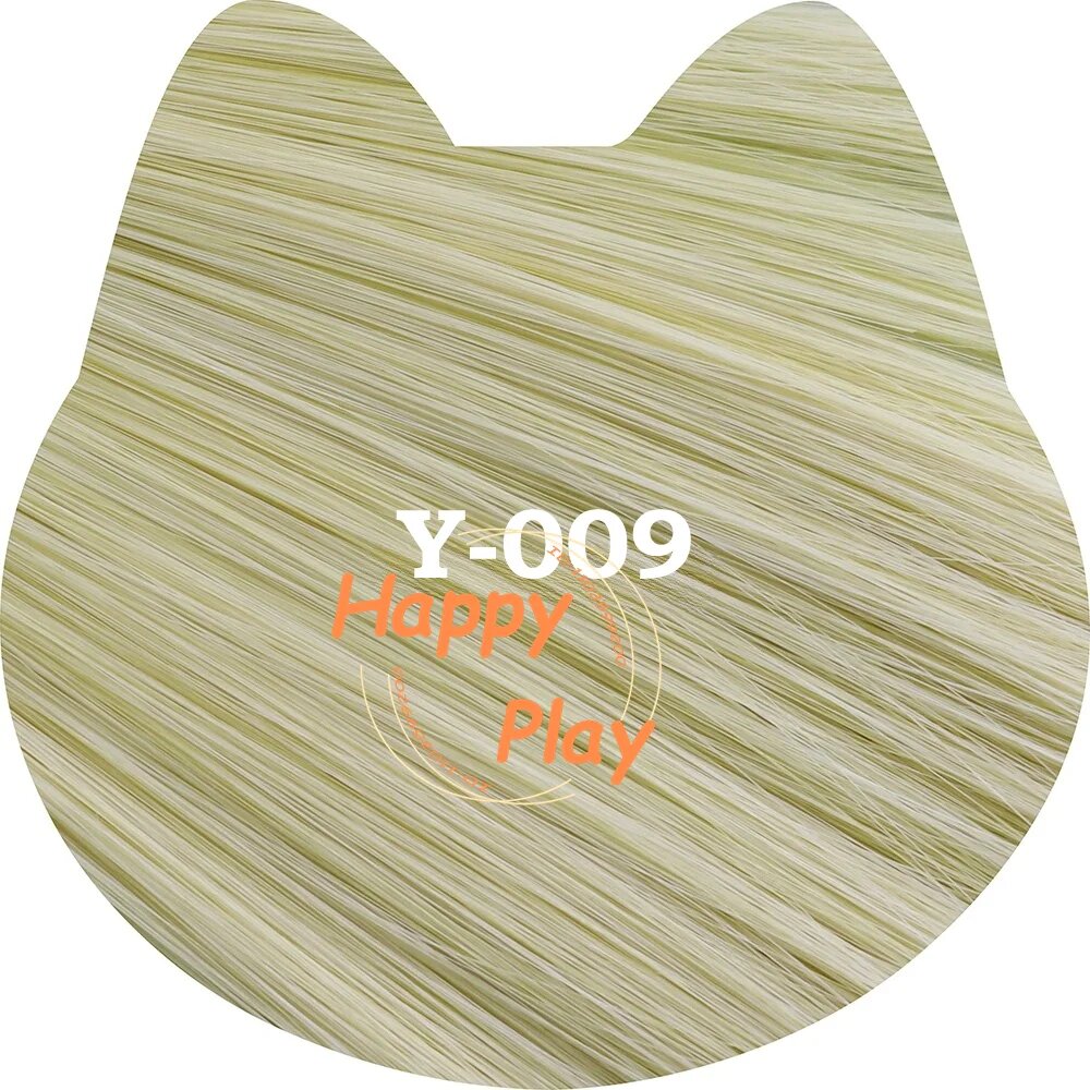 Синтетический парик для косплея желтый 60 см с челкой Y-009