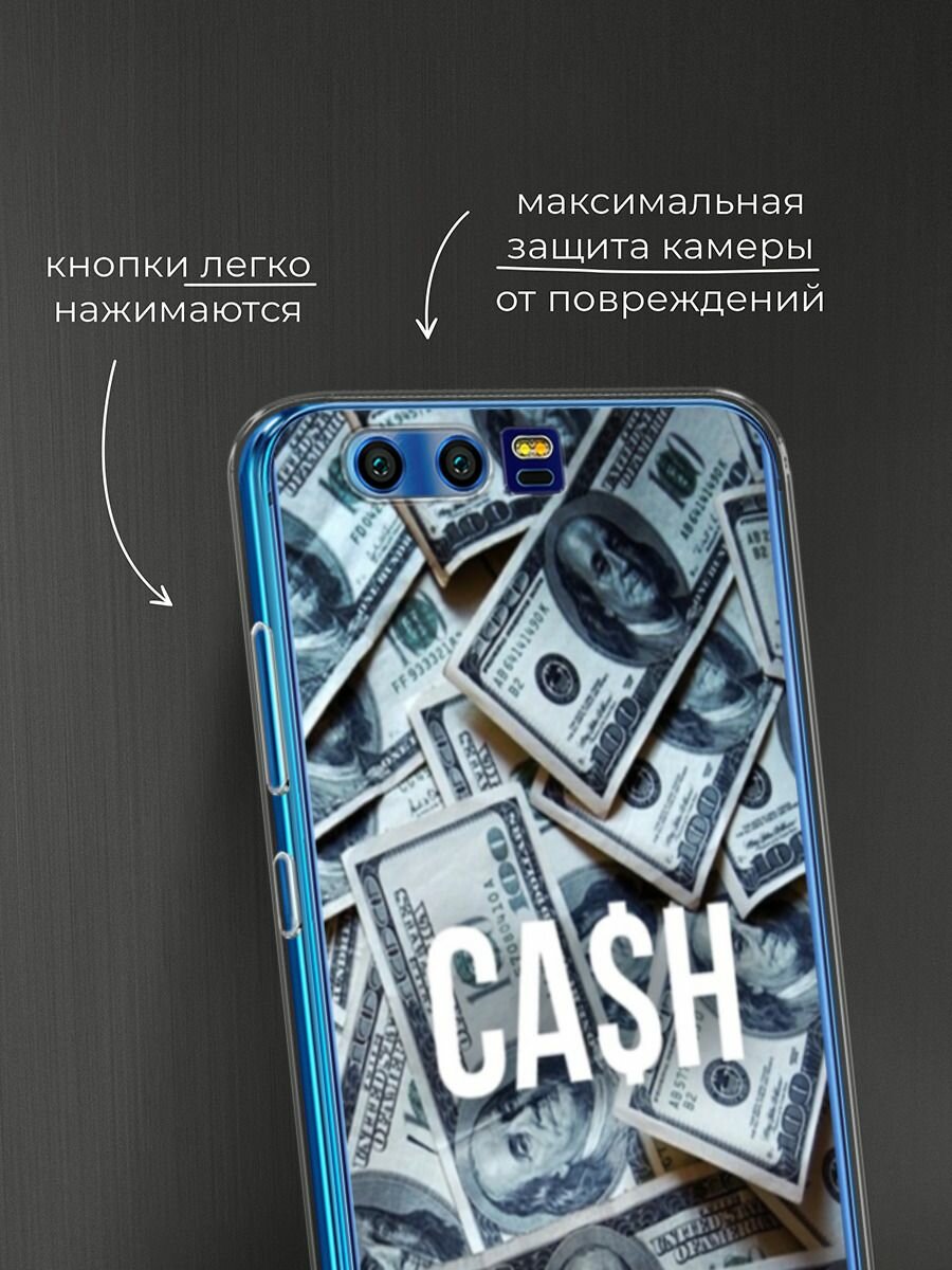Силиконовый чехол на Honor 9 / Хонор 9 с принтом "Cash" — фото 1