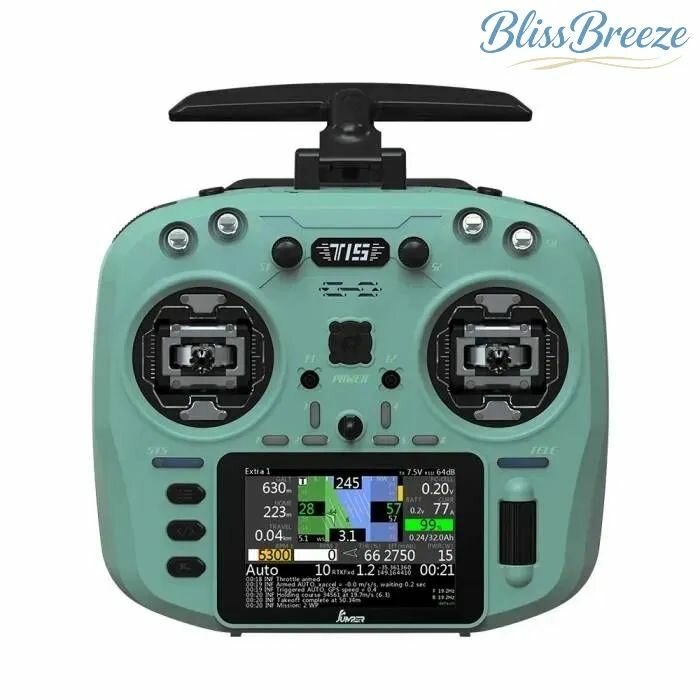 Радиопередатчик Jumper T15 ELRS 2,4 ГГц с 3,5-дюймовым сенсорным экраном + имбалы Холла Предоставляются в подарок два аккумулятора типа 21700.