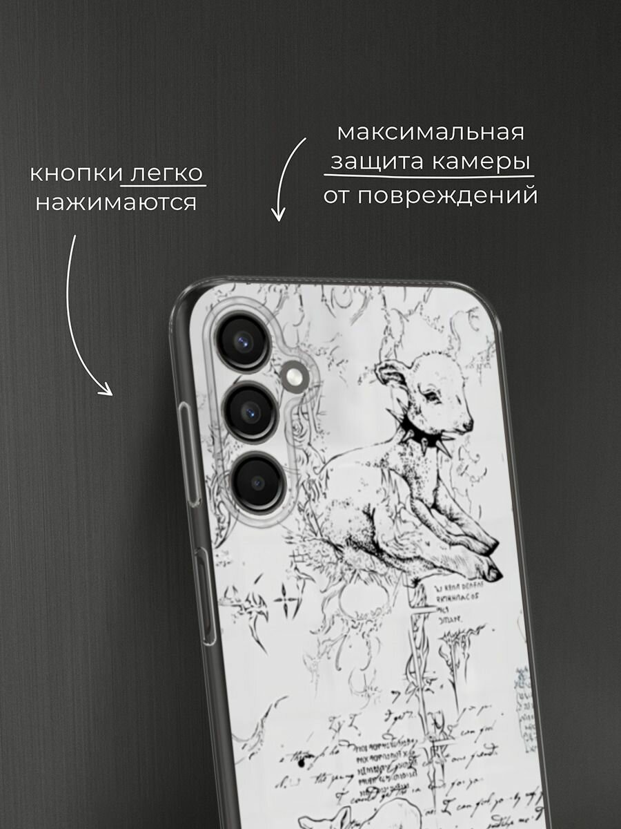 Чехол на Samsung Galaxy A24 / Самсунг Галакси A24 с принтом "Готический ягненок" — фото 1