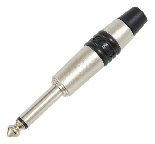 Кабельный разъем Jack 6.3мм TS (моно), штекер металлический корпус для кабеля 6 мм, Rean NYS224-C0