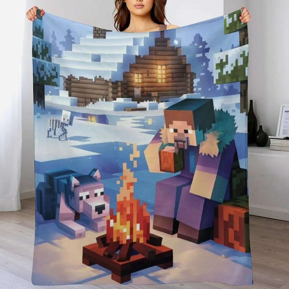 Minecraft Плед , Велсофт, 200 см х 150 см