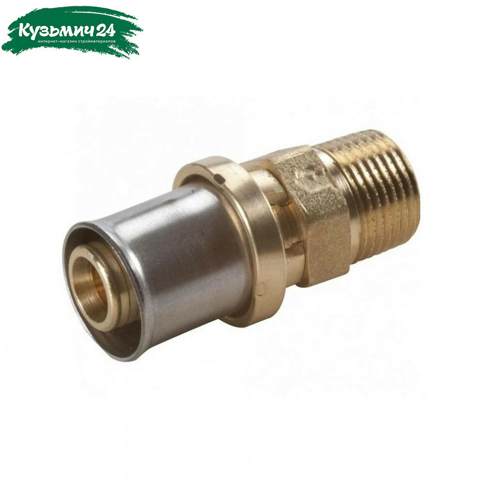 Переходник-пресс Giacomini 16-1/2", 2 мм, НР, RM107Y033, соединительный, латунь