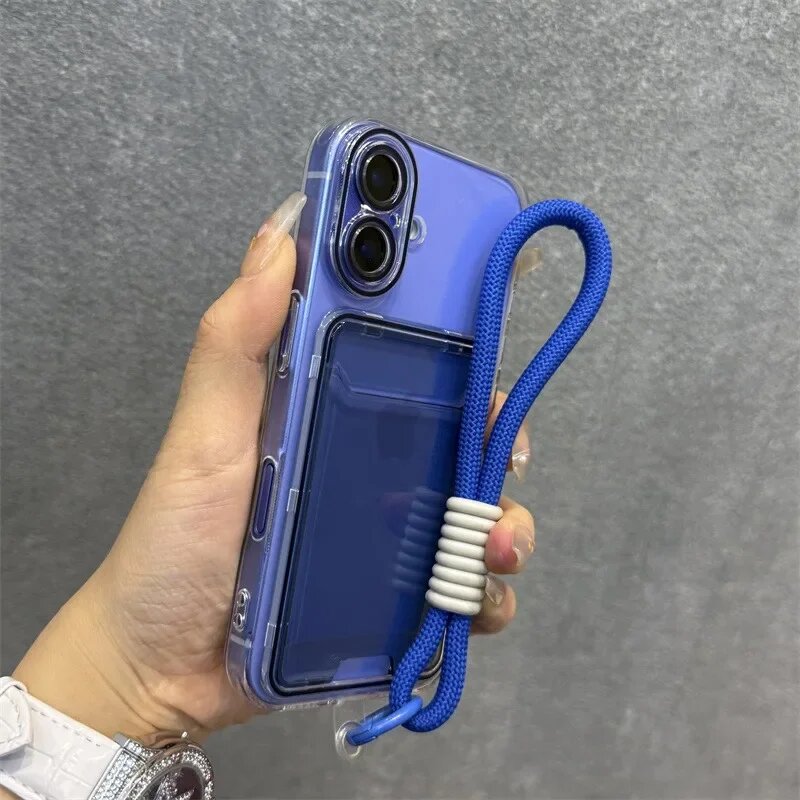 Синий чехол для iPhone 13 Pro с ремешком, Blue GS, 11Pro