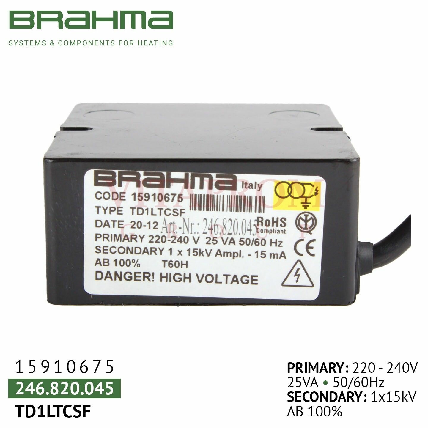 Трансформатор Brahma TD1LTCSF, 15910675