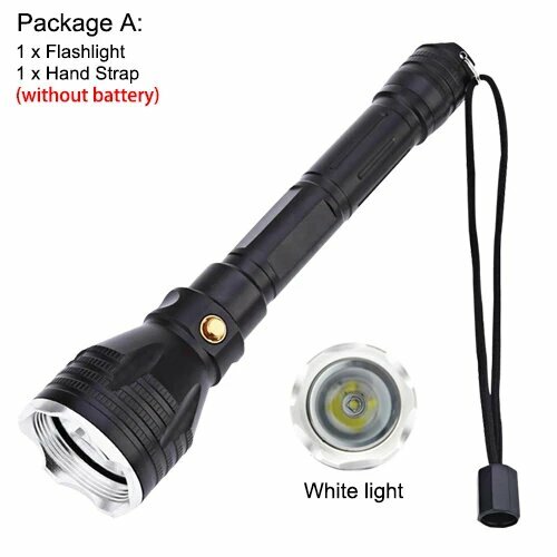 Asafee подводный фонарик 100м желтый/белый no battery, White Light