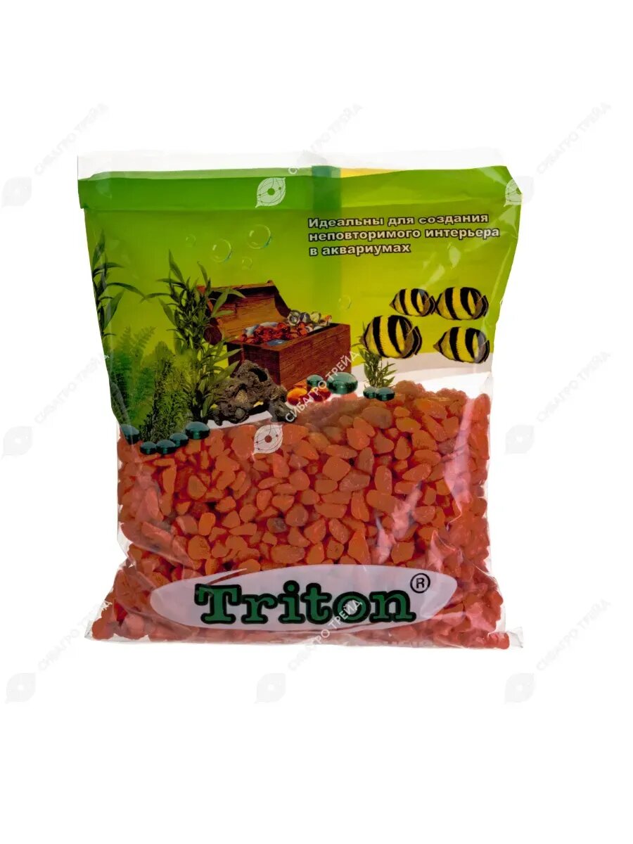 Грунт Тритон блестящий оранжевый, 800 г.