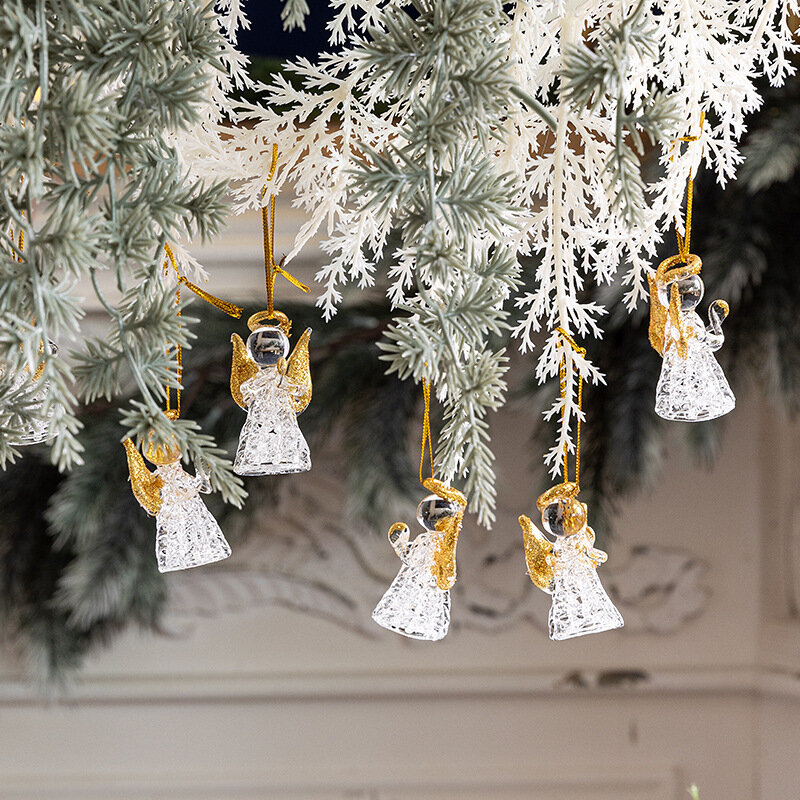 Рождественские украшения Подвеска в виде девушки-ангела из хрустального стекла