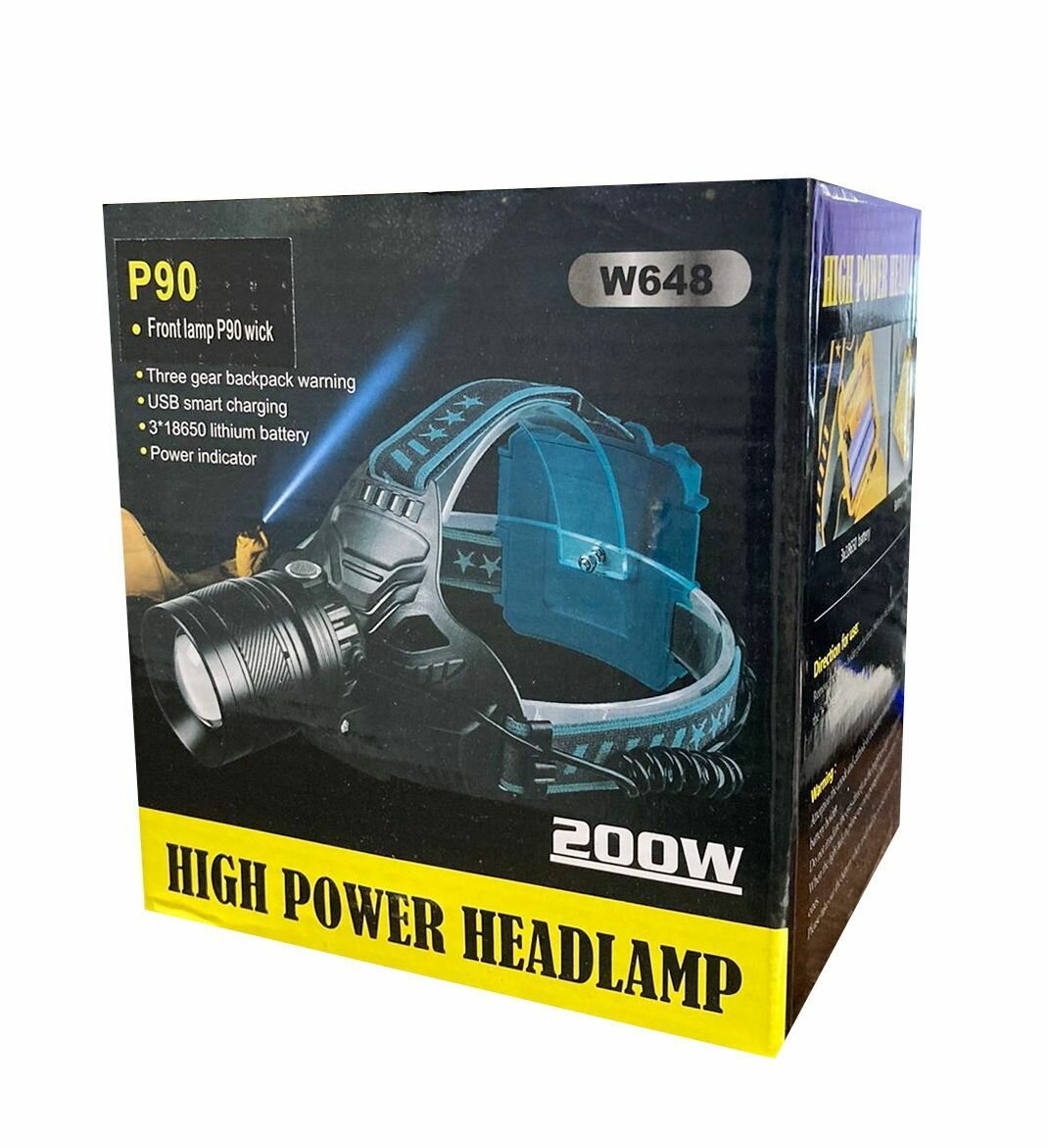 Мощнейший налобный фонарь High Power HeadLamp YYC-W48 P90 6 аккумуляторов