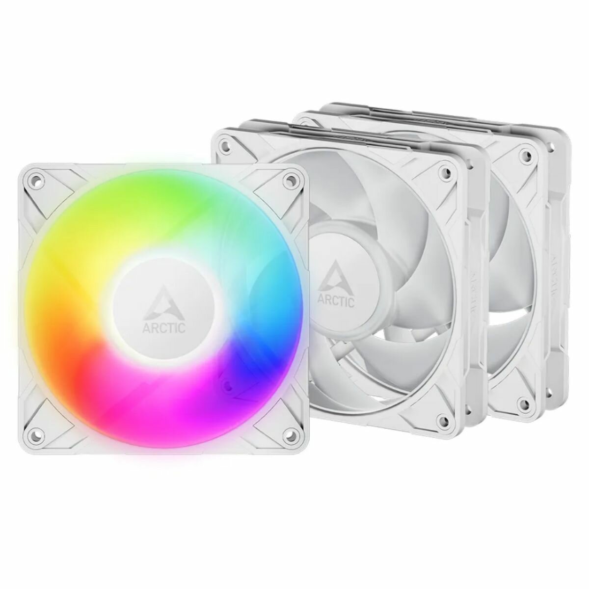 Вентилятор корпусной Arctic Cooling ARCTIC P12 Pro A-RGB (White) - 3 Pack- retail (ACFAN00326A)