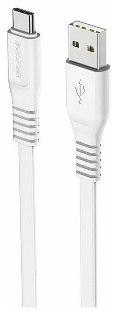 Кабель USB - Type-C (Am-Cm) Wide power, 1.0м, цвет белый/White, серый
