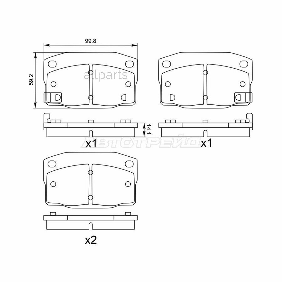 SAT ST-28-0271 Колодки тормозные (Спереди) Daewoo Nexia 94-08 / Opel Vectra 88-95