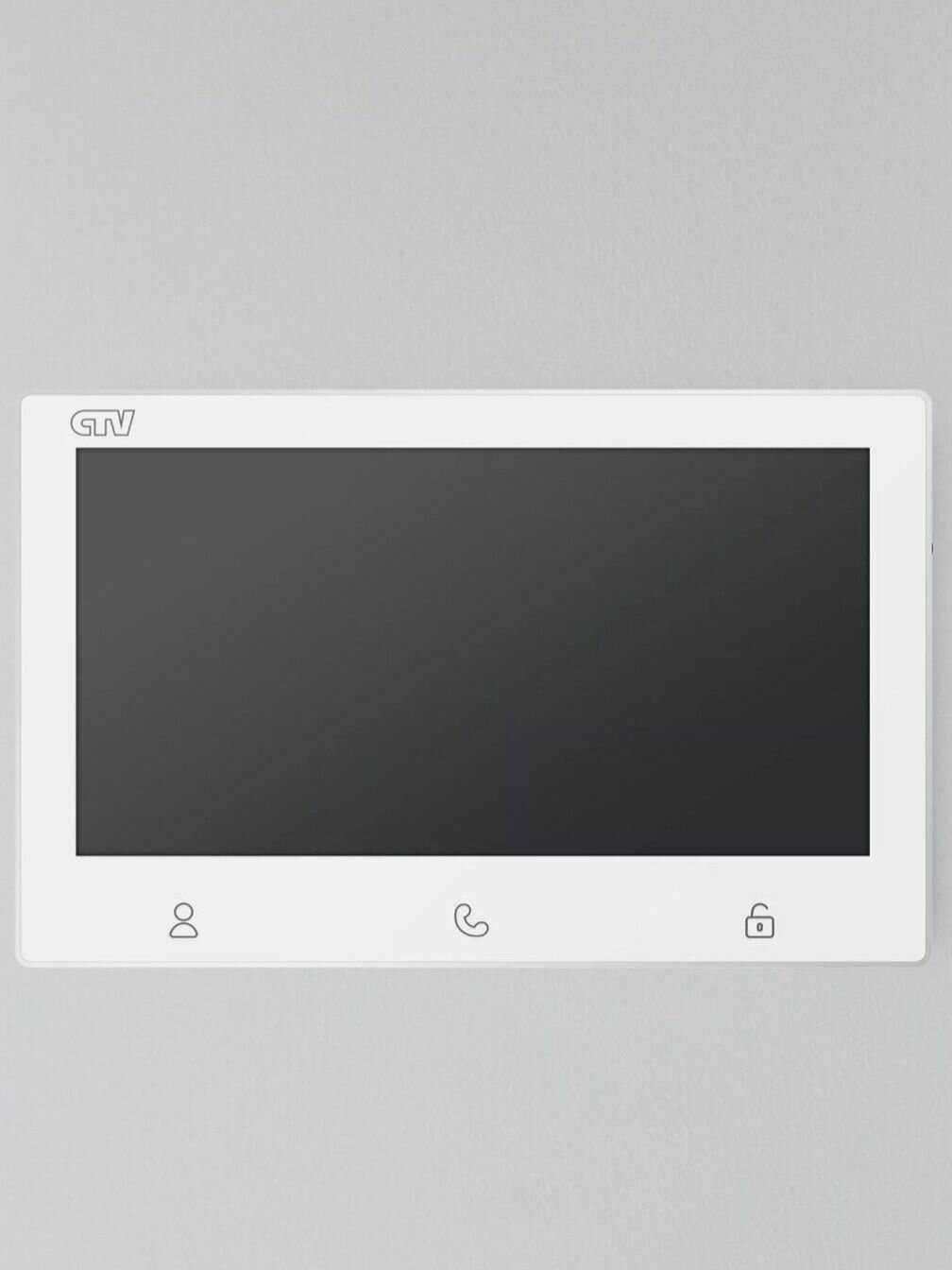 CTV M3712 Astra White - монитор видеодомофона для квартиры, дома или офиса, аналоговый видеомонитор с IPS дисплеем 7" (17 см) 1024x600px